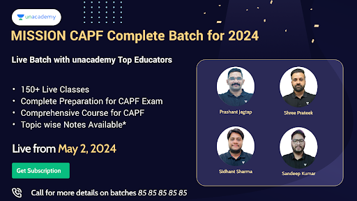 UPSC CAPF EXAM 2024