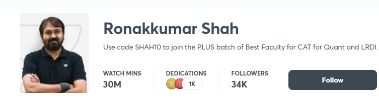 Ronak kumar Shah - Unacademy